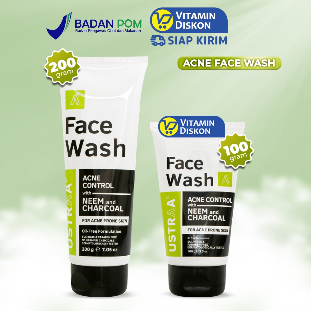 Jual USTRAA FACE WASH ACNE CONTROL WITH NEEM AND CHARCOAL FOR MEN ...