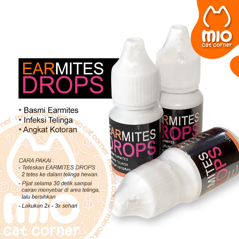 Jual EARMITES DROPS Obat Tetes Kutu Earmites Telinga Kucing | Shopee ...
