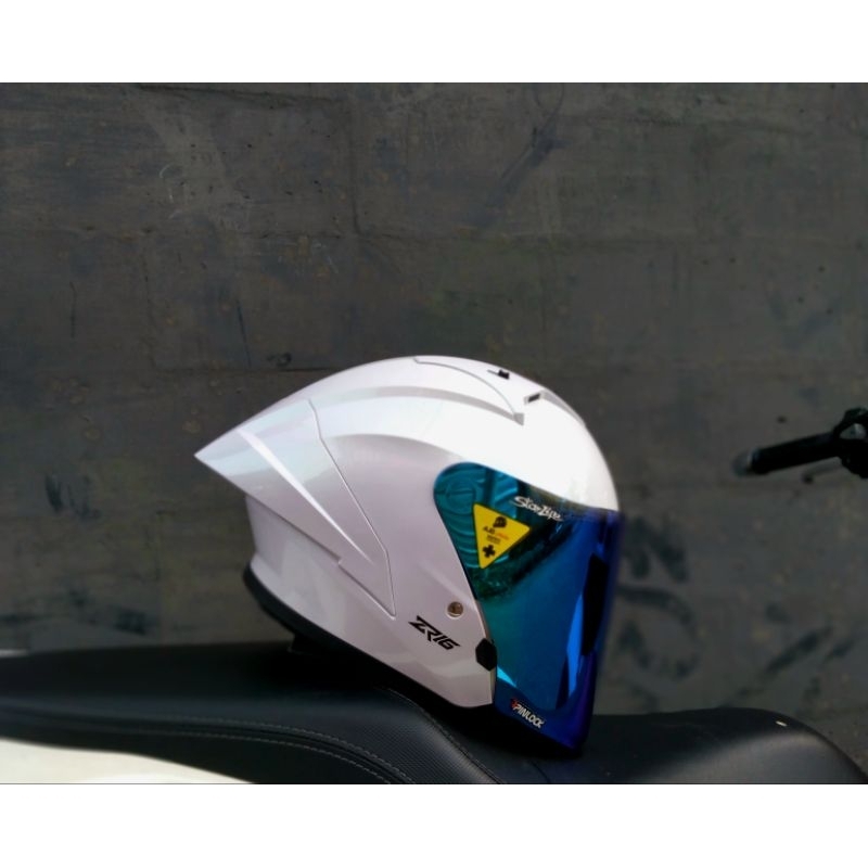 Jual HELM JPR ZR16 STAR WHITE,SINGLE VISOR,SLOTINTERCOM ORIGINAL ...