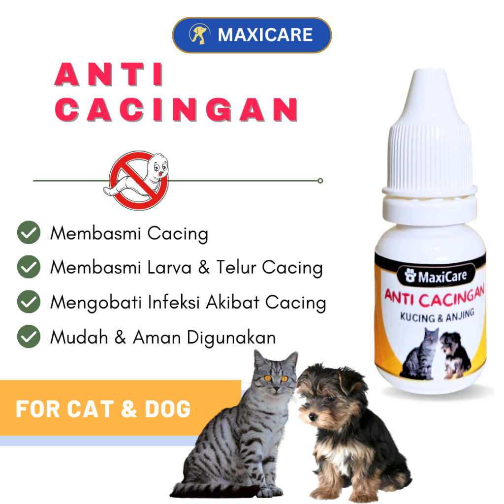 Jual MAXICARE OBAT CACING KUCING ANJING - MEMBASMI SEMUA JENIS CACING ...