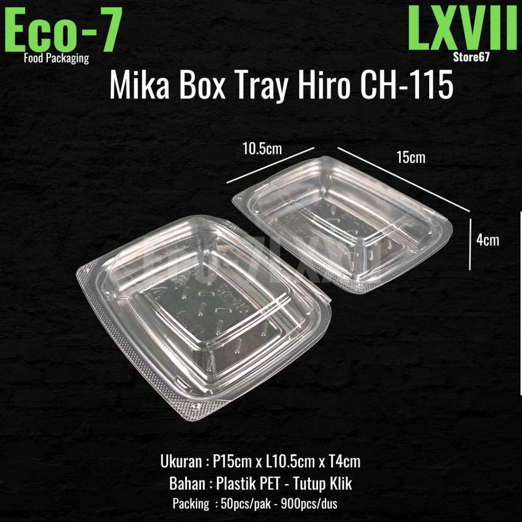 Jual Mika Tray HIRO CH-115 - Kotak Makan Plastik, Sushi Tray, Lunch Box ...