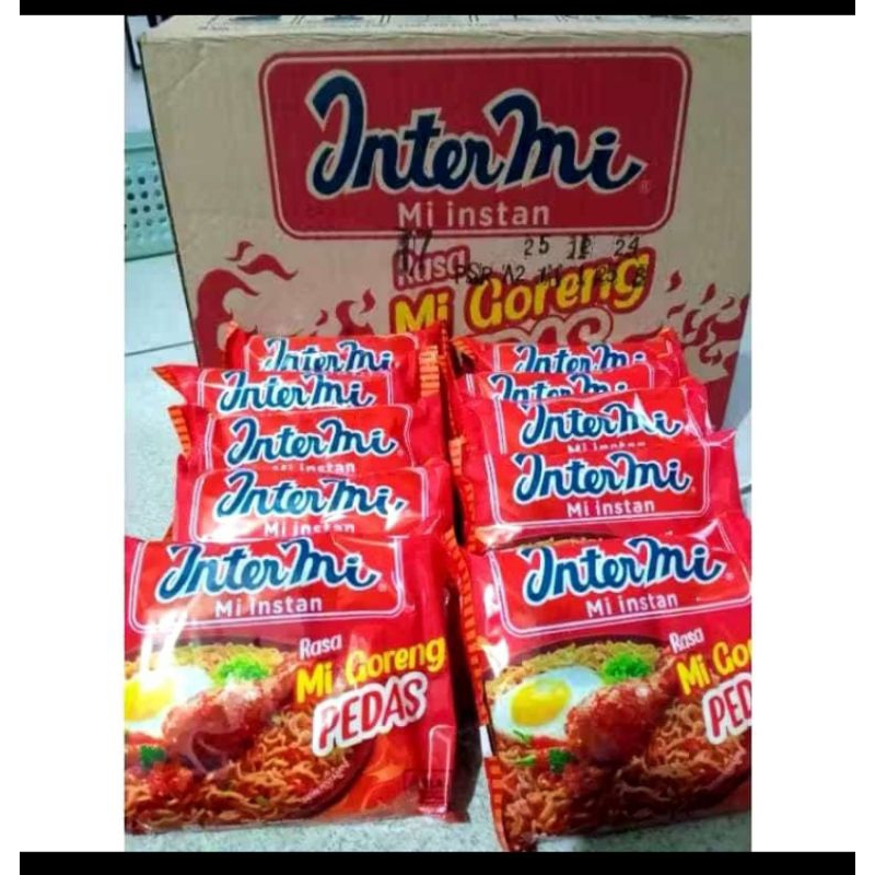 Jual [1 DUS ISI 40 BUNGKUS] INTER MIE GORENG PEDAS / INTERMIE GORENG ...