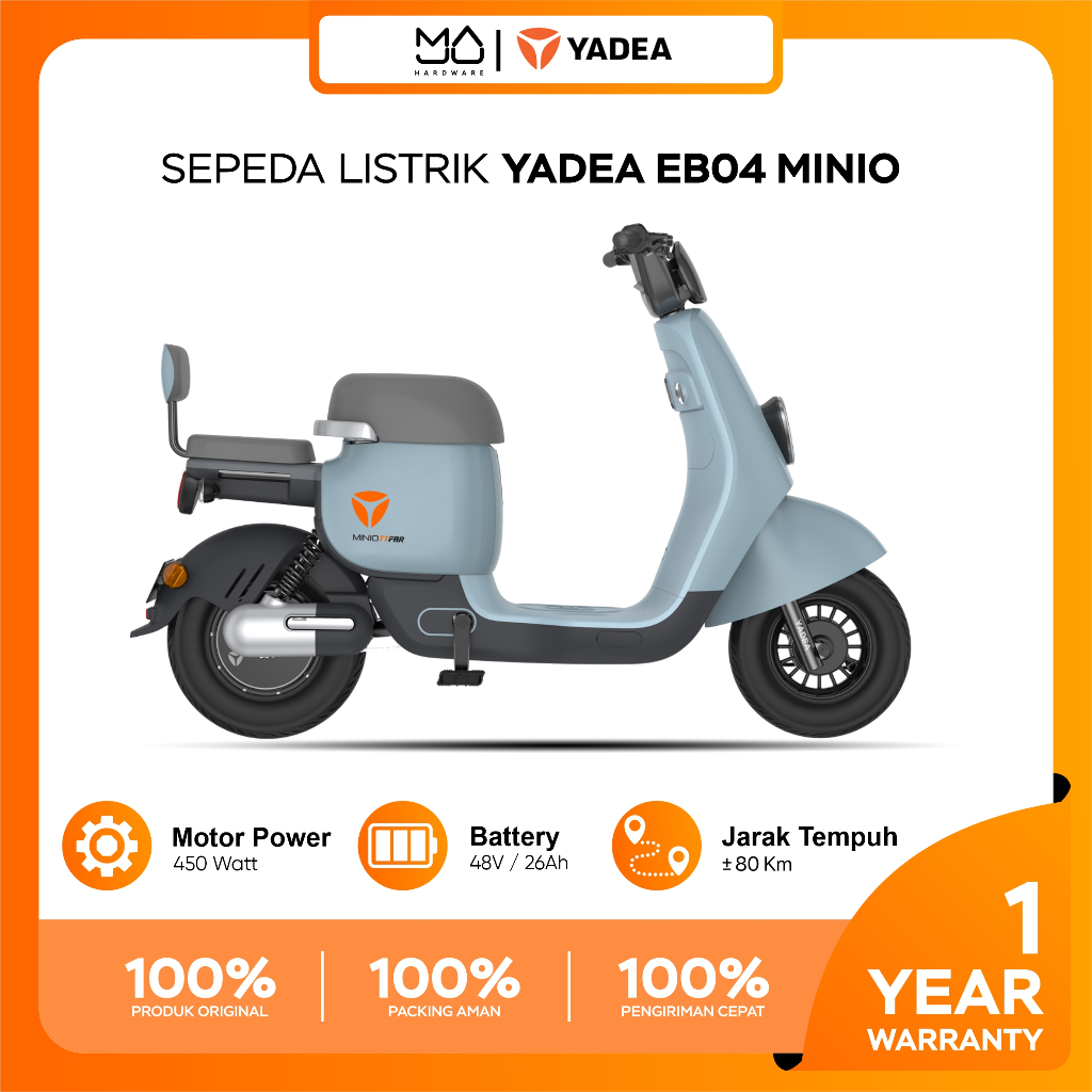 Jual Sepeda Listrik YADEA EB04 MINIO 400 Watt Baterai 48v26Ah - Garansi ...