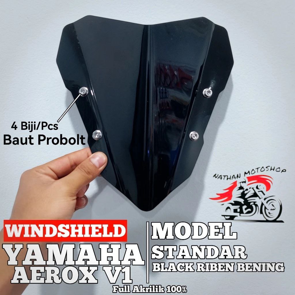 Jual VISOR AEROX MODEL V1 PLUS BAUT VISOR AEROX NEW AEROX OLD PLUS BAUT ...