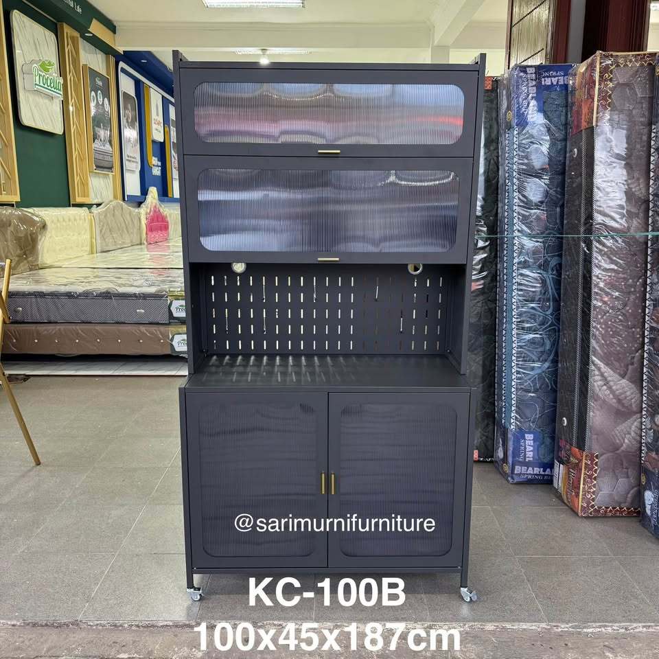 Jual Lemari Dapur Besi Estetik KC-100B Anti Rayap/Lembab Di Lengkapi ...