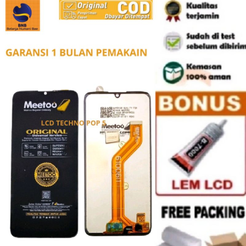 Jual LCD HP TECHNO POP 5 LCD TOUCHSCREEN TECNO POP 5 MEETOO BD1 BD2 ...
