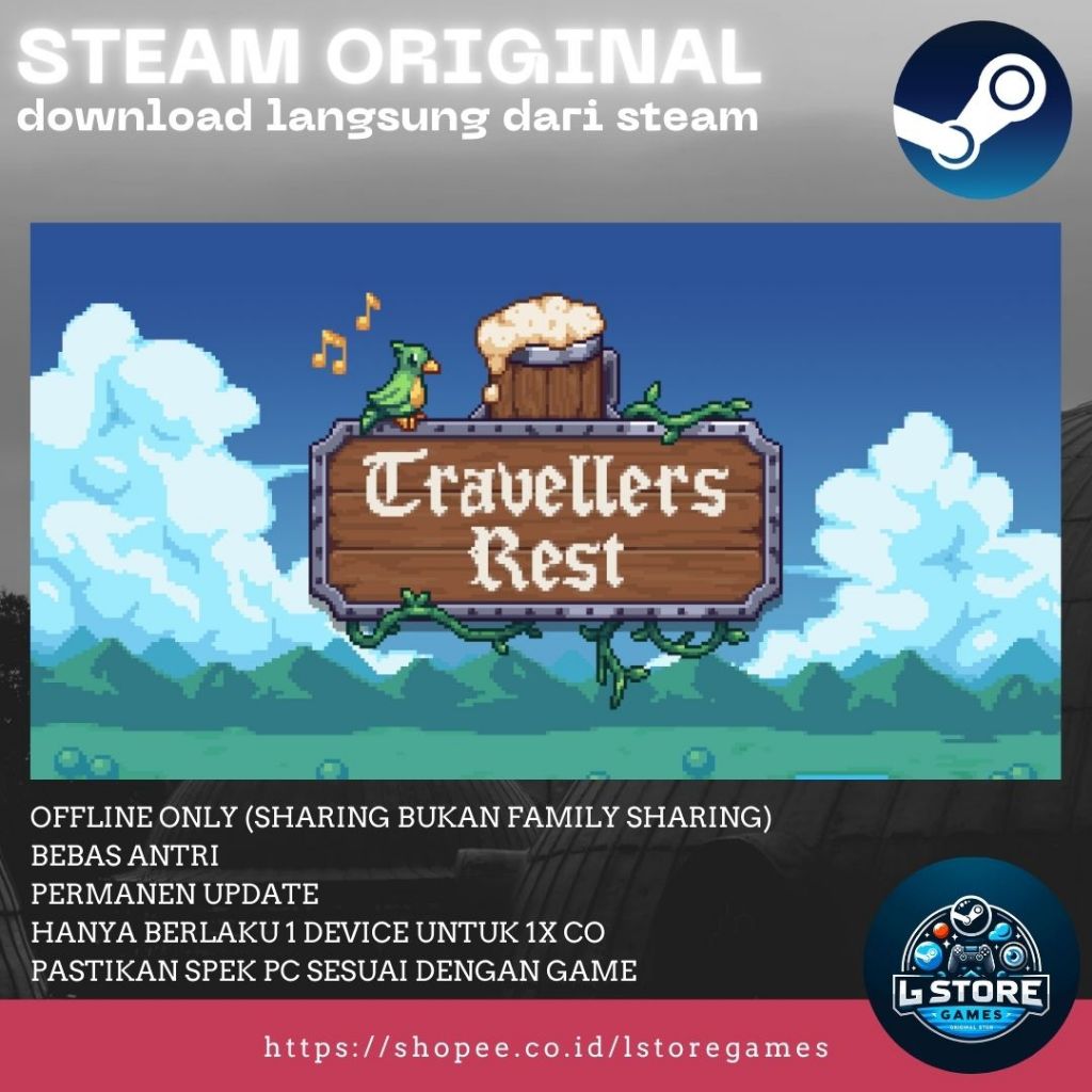 Jual Travellers Rest PC Sharing Original S T E A M Offline | Shopee ...