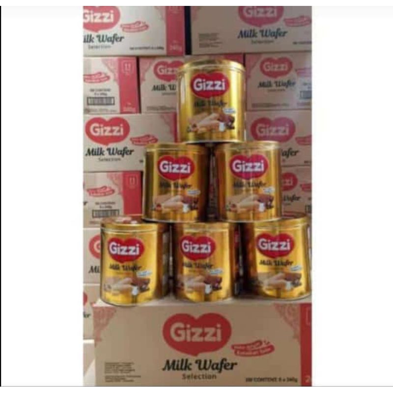 Jual Gizzi Milk wafer Selection 1 dus isi 6 Kaleng GOJEK/GRAB | Shopee ...