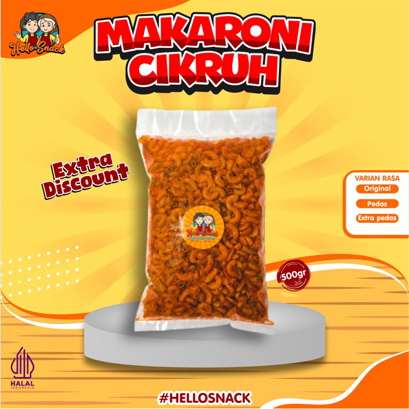 Jual PROMO !!! 500gr Makaroni Cikruh Pedas / Ext Pedas / Original Daun ...