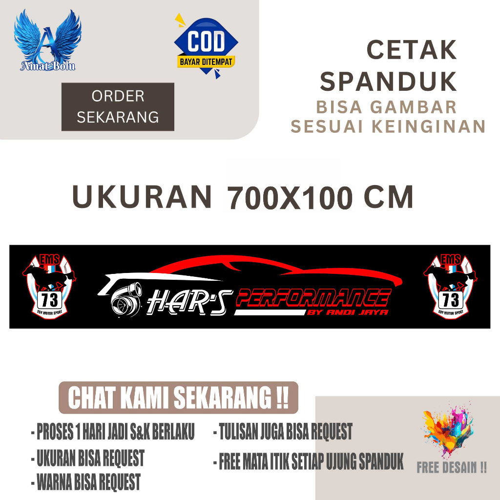 Jual Cetak Spanduk Banner BENGKEL MOBIL Costom Desain | Shopee Indonesia