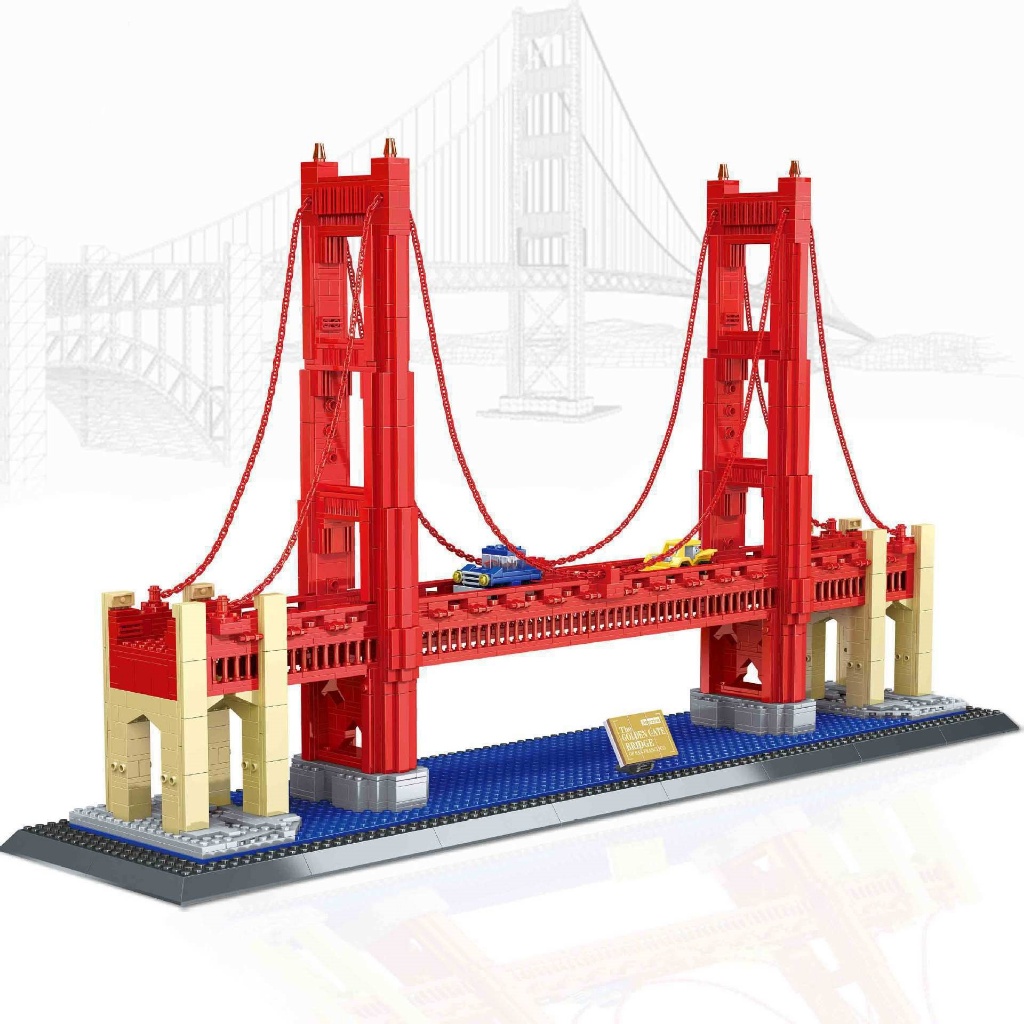 Jual Block Golden Gate Bridge Seri Arsitektur Terkenal Dunia Bricks ...