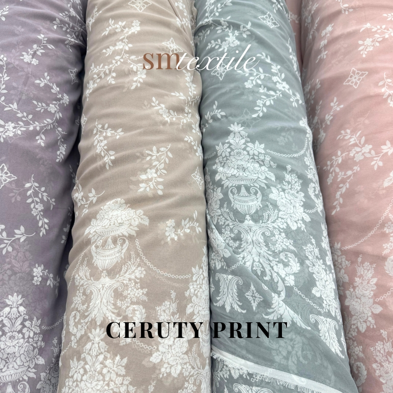 Jual Kain Ceruty Print pastel Grace Ceruti Motif Etnik Premium Terbaru ...