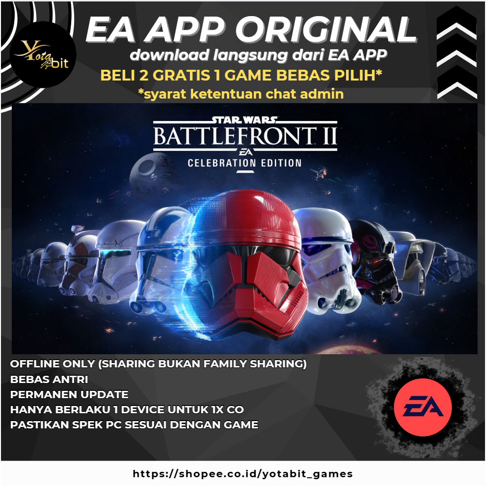 Jual STAR WARS Battlefront II PC Game Sharing Original Offline | Shopee ...