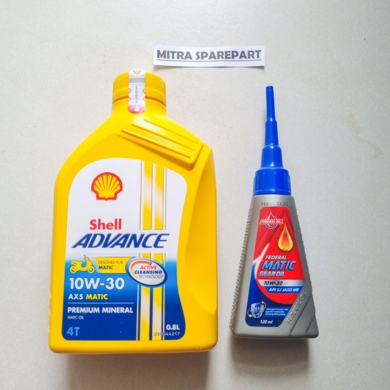 Jual PAKET OLI SHELL MATIC[10W-30]+GARDAN FEDERAL [100%ORIGINAL ...