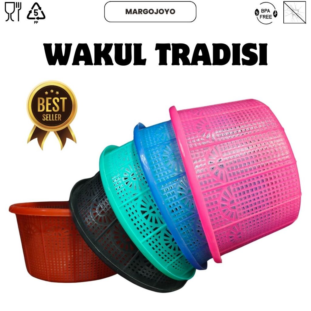 Jual WAKUL TRADISI BULAT PLASTIK 60 PCS (5 LUSIN) | Shopee Indonesia