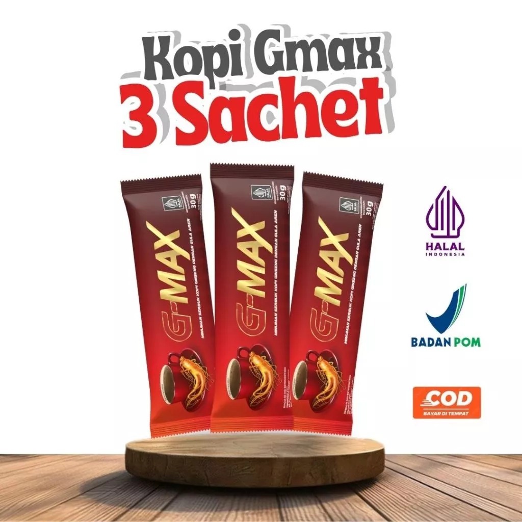 Jual PROMO!! G-Max 3 SACHET Kopi Ginseng Rasa Gula Aren - Kopi G-Max Original (Privasi Aman ...