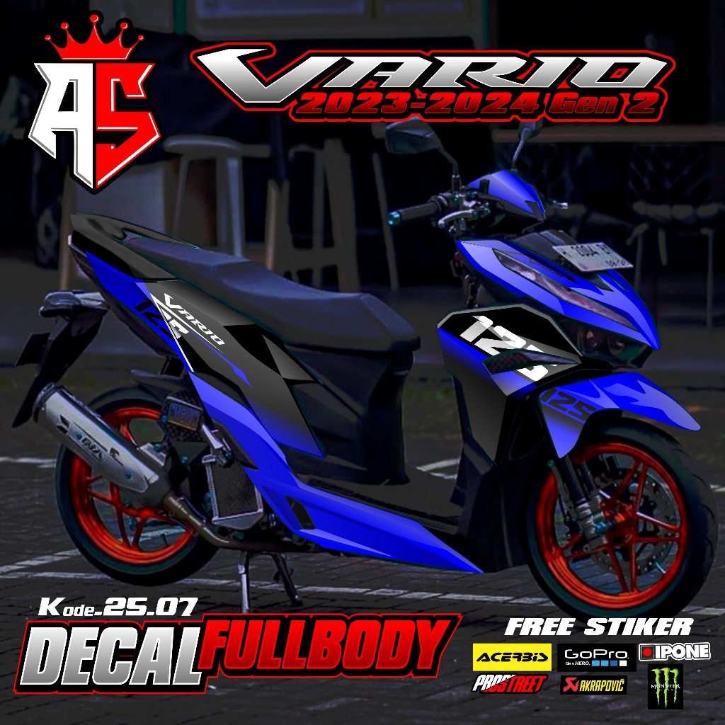 Jual Decal Sticker Vario 125 New Gen2 Full Body Terbaru - Stiker Decal Variasi Vario 125 New ...