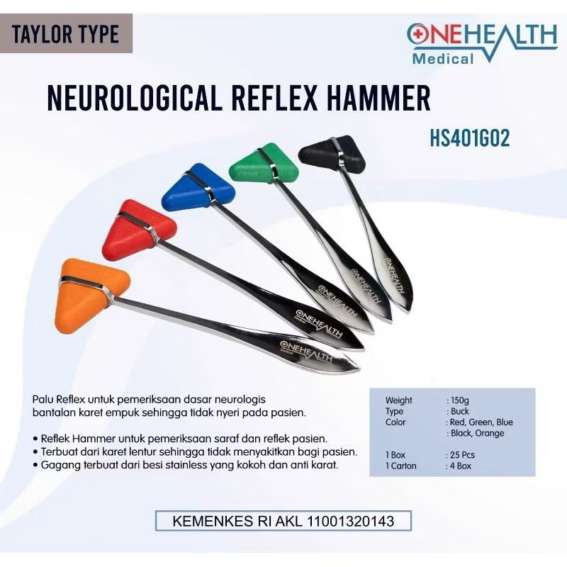 Jual REFLEX HAMMER TAYLOR / REFLEX HAMMER SEGITIGA ONE HEALTH | Shopee ...