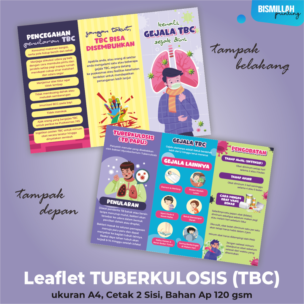 Jual Brosur kesehatan TBC leaflet TBC tuberkulosis | Shopee Indonesia