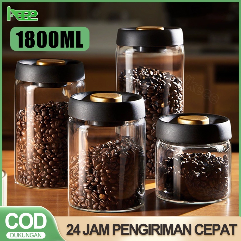 Jual Bcoffee otol kaca vakum Botol kaca Tank penyimpanan kacang kopi ...