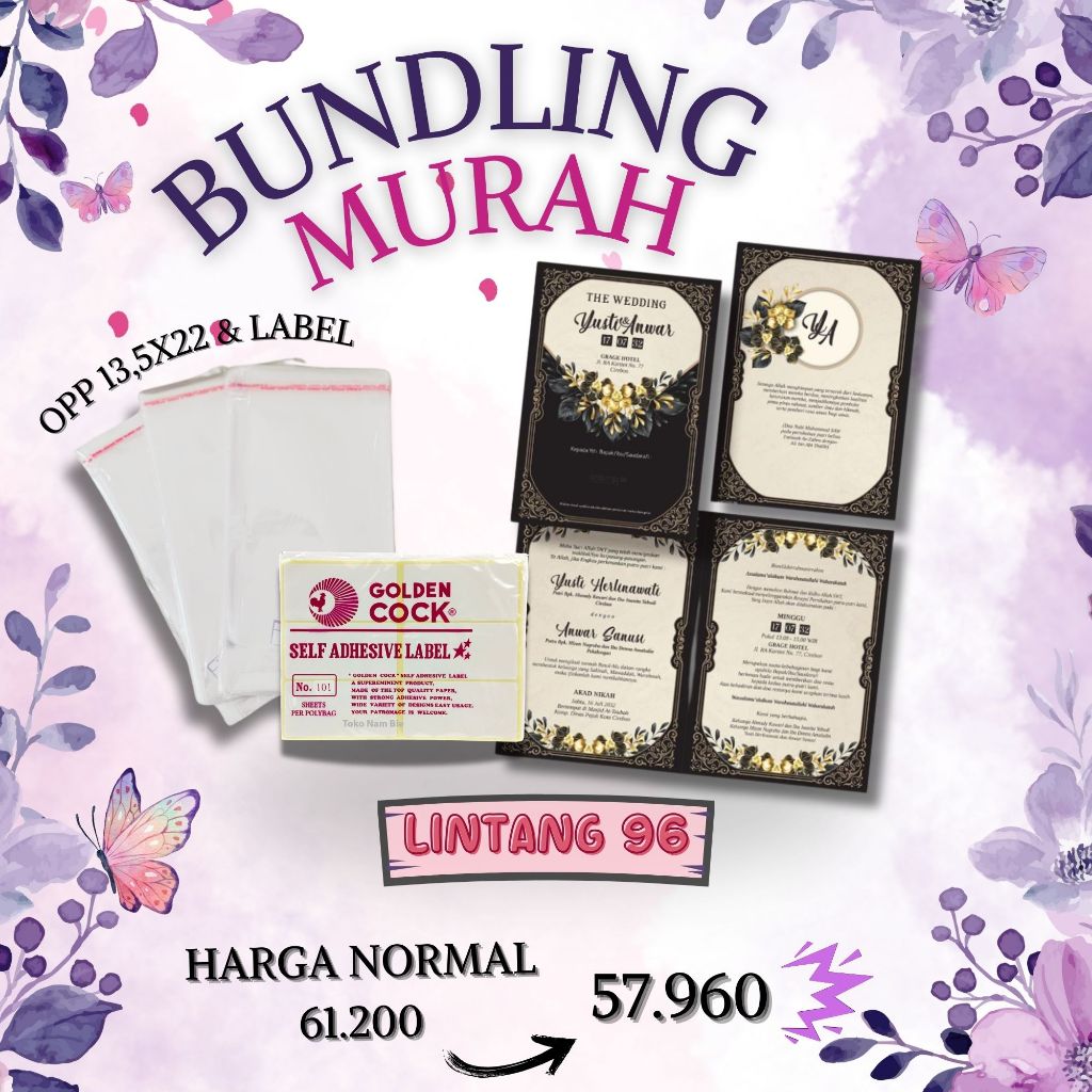 Jual Paket Bundling Lintang 96 Opp Dan Label |Kertas Kosong Murah ...