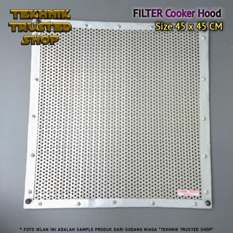 Jual Grease filter cooker hood 45 x 45 Cm Plat lubang saringan tudung ...