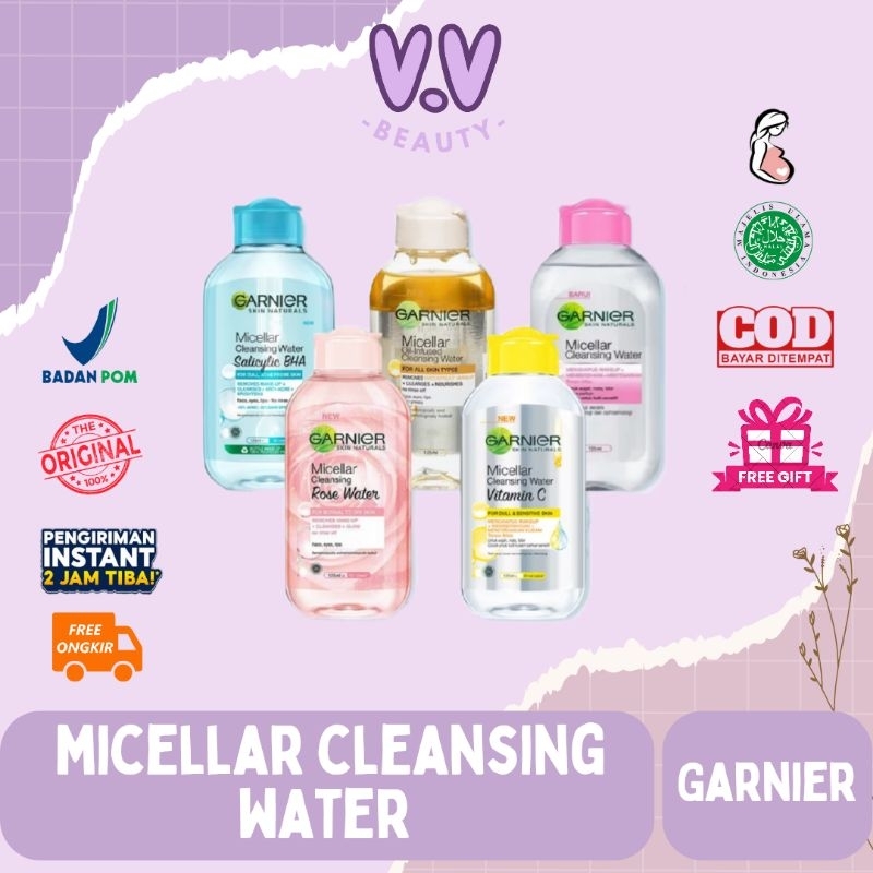 Jual GARNIER - Garnier Micellar Cleansibg Water Pink/Bha/Vitamin C/oil ...