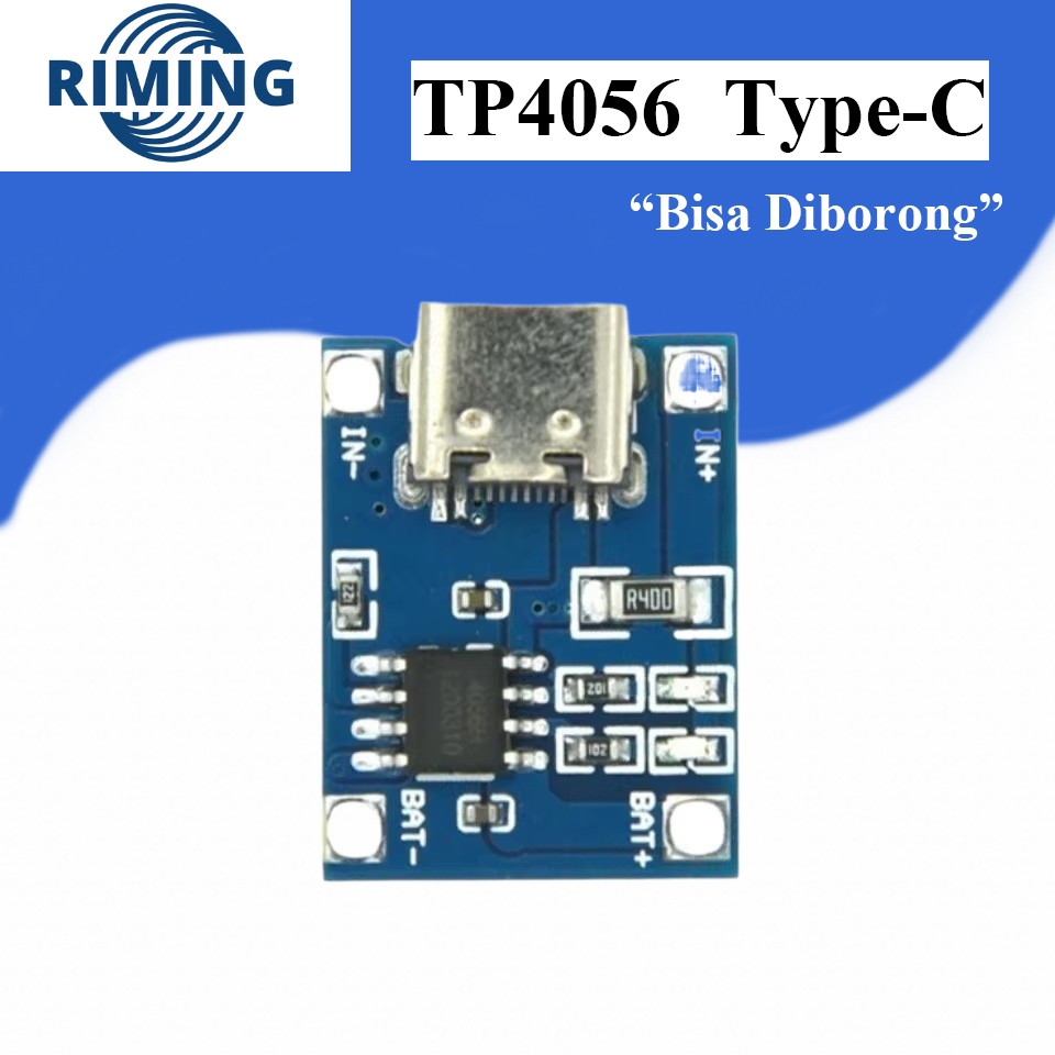 Jual TP4056 Modul Charger + Protection Baterai Li-Thium 18650 1A - USB ...