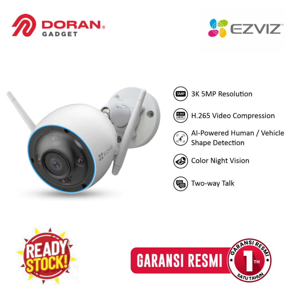 Jual Ezviz H3 3K Smart CCTV Outdoor Home Wifi Camera - Garansi Resmi ...