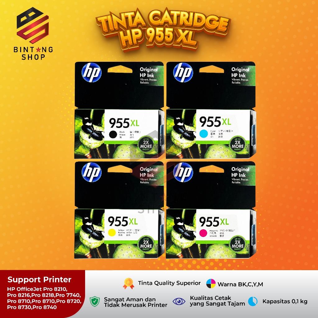 Jual Tinta Cartridge HP 955XL Tipe Printer Pro 8210 Pro 8216 Pro 8218 ...
