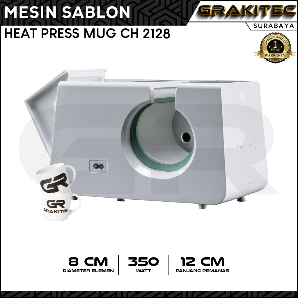 Jual MESIN PRESS SABLON MUG 11oz / GELAS CH2128 GRAKITEC | Shopee Indonesia