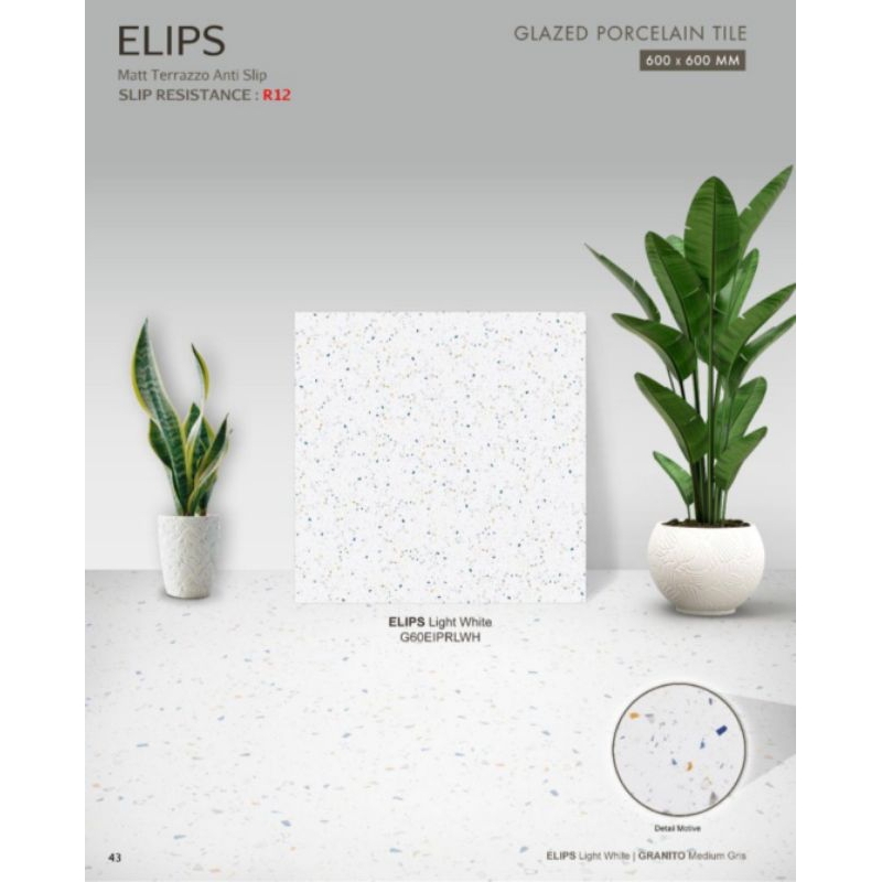 Jual GRANIT ATHENA ELIPS WHITE 60X60 PUTIH MOTIF TERRAZZO PERMUKAAN ...