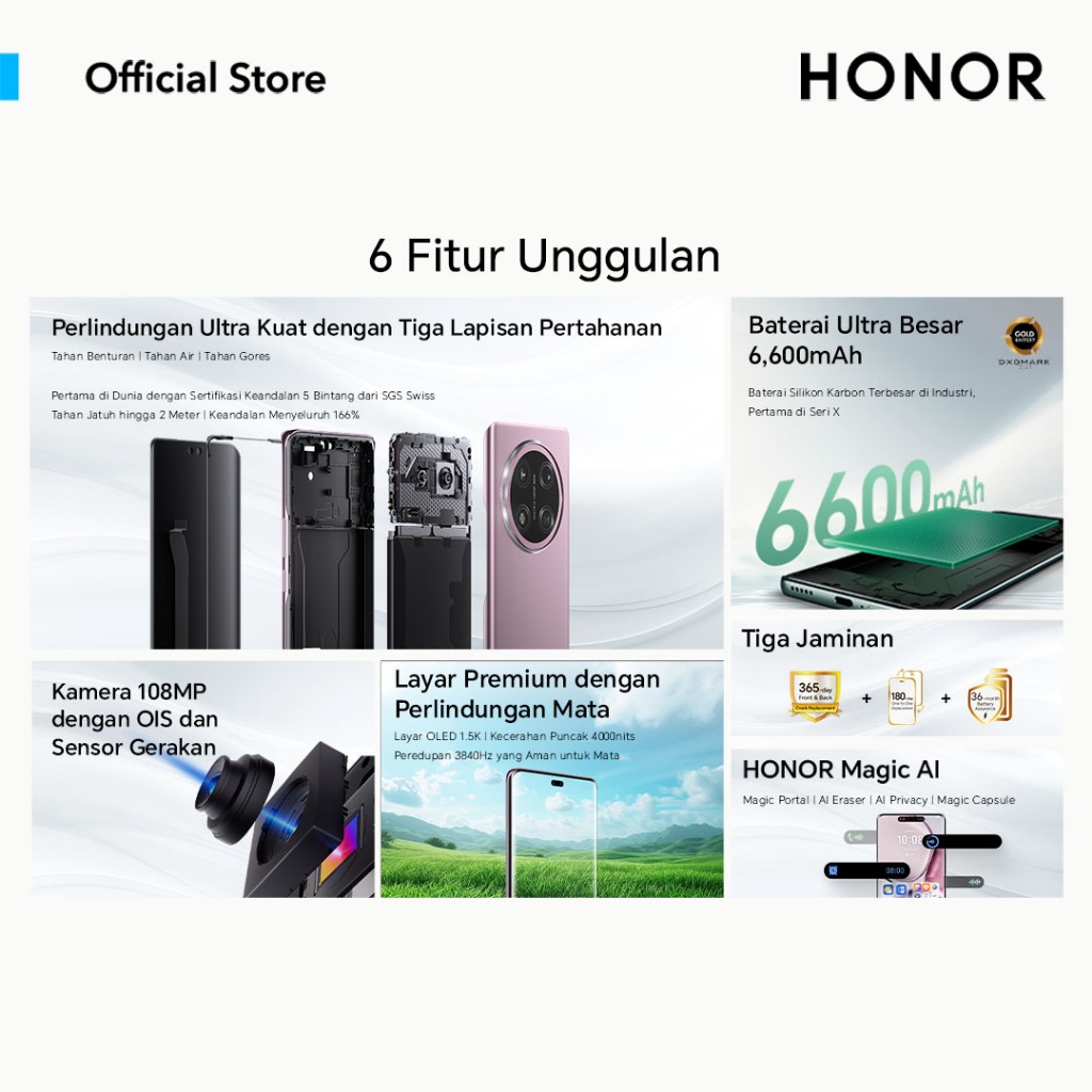 Jual [EXCLUSIVE LAUNCH] HONOR X9C (12/256GB) 108 MP (Kamera Utama) 18MP ...