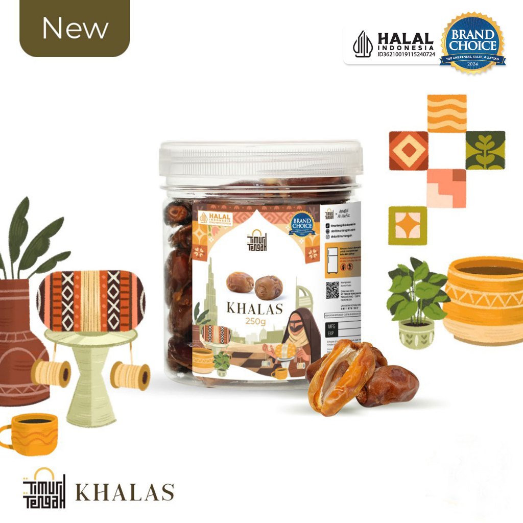 Jual Timur Tengah Kurma Khalas Saad 250 gr Premium Kholas Dates ...