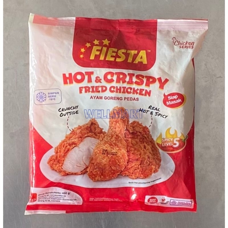 Jual Fiesta Ayam Goreng Pedas 400gr Hot & Crispy Fried Chicken | Shopee ...