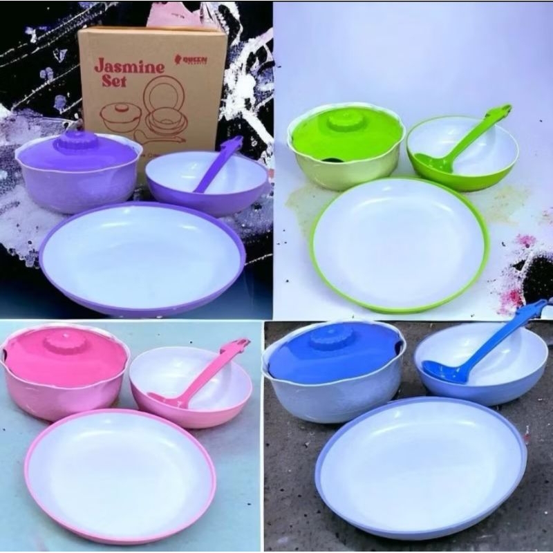 Jual Piring Set / Piring Set Prasmanan / Sakura Isi 13 pcs ( Mangkok ...