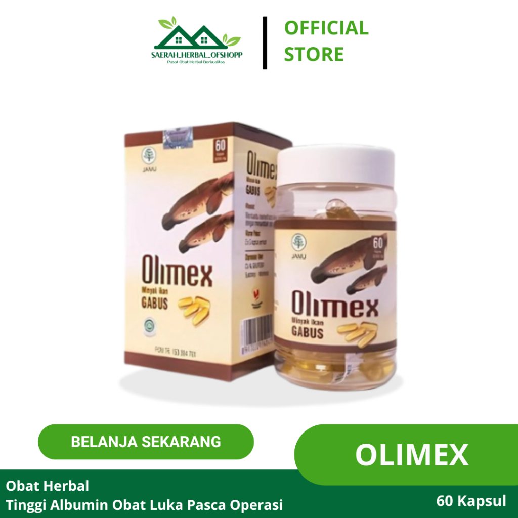 Jual KAPSUL OLIMEX 60 Kapsul - Olimex Minyak Ikan Gabus Solusi Luka Pasca Operasi | Shopee Indonesia