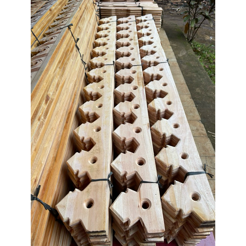 Jual LISPLANG MINIMALIS MOTIF GIGI BALANG KAYU MAHONI KERING | Shopee ...