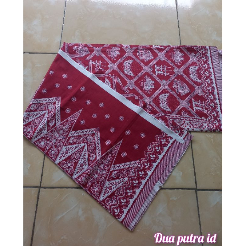 Jual BAHAN BATIK BADUY BANTEN KAIN BATIK BADUY MOTIF ANGKLUNG MERAH ...