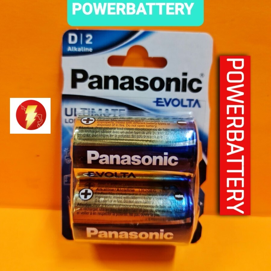 Jual Baterai Panasoic Evolta Size D isi 2 PIECES LR20 1.5V Panasonic ...