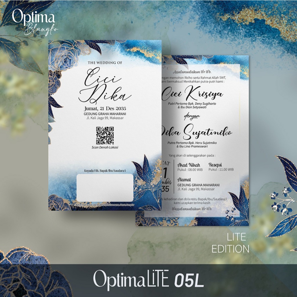 Jual Optima Lite 01 L - 09 L | Blangko Undangan | Blangko Undangan Murah | Free File Setting ...