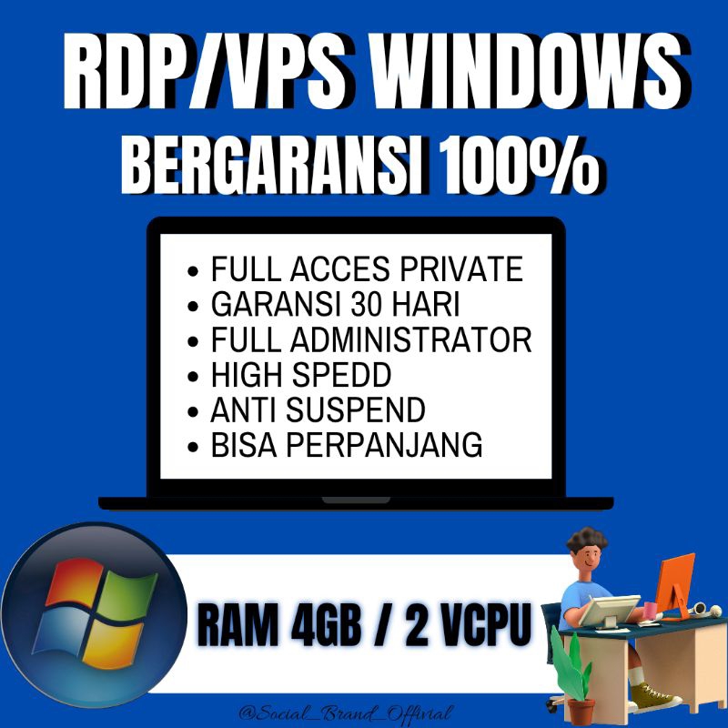 Jual RDP VPS RAM 4GB 2 CORE FULL ADMINISTRATOR GARANSI BISA PERPANJANG BERKUALITAS | Shopee ...