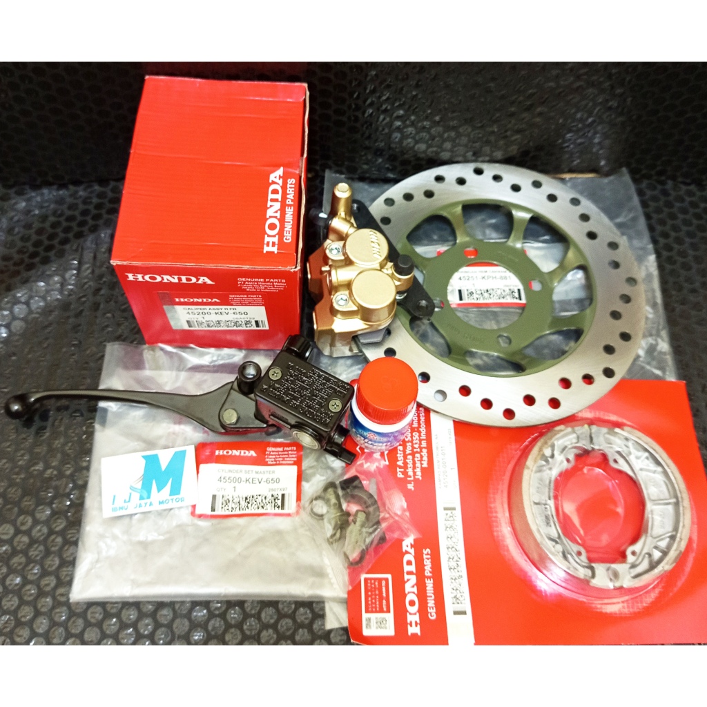 Jual Paket Piringan Cakram Depan Set Kaliper Pala Babi Honda Supra X 125 Karisma Supra fit New ...