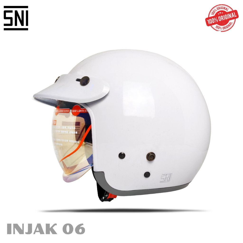 Jual Helm Bogo Retro Injak 06 Putih Inner Visor Dewasa Original SNI ...