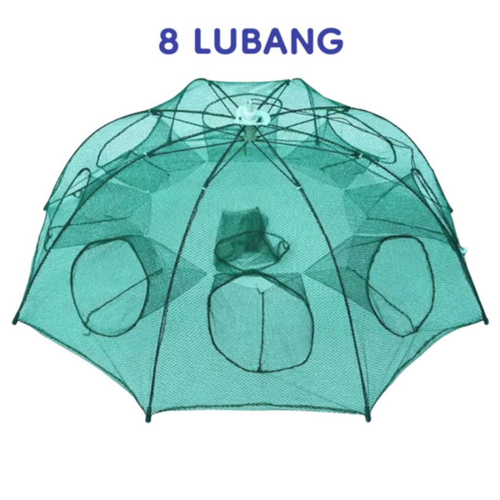 Jual Perangkap Bubu Payung 8 Lubang Alat Jaring Pancing Jala Ikan Udang Kepiting | Shopee Indonesia