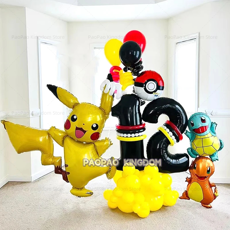 Jual Paket Balon Pokemon Angka Hitam Dekorasi Stand | Shopee Indonesia