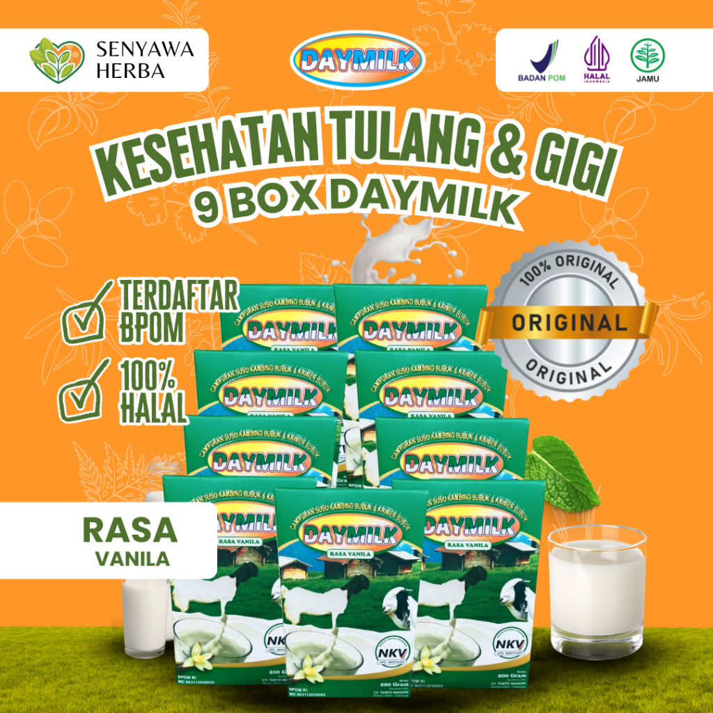 Jual PAKET 9 BOX SUSU DAYMILK VANILA – Susu Kambing Etawa 200gr ...