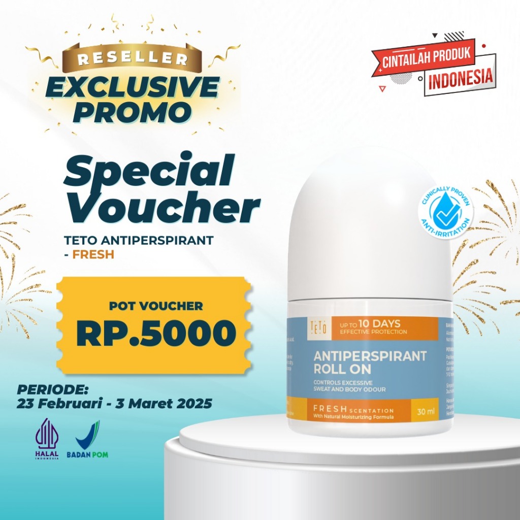 Jual TETO Antiperspirant Roll On 30ml | TETO Deodorant Deodorant Anti ...