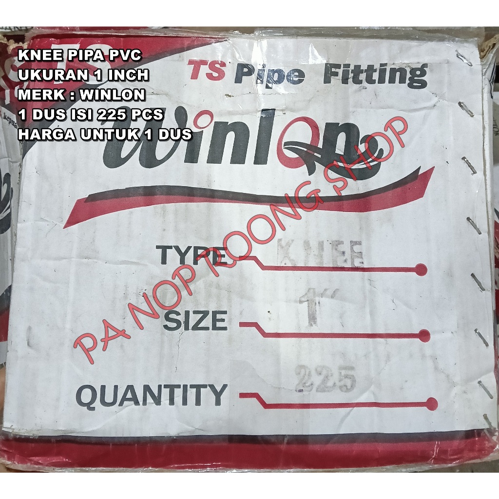 Jual KNEE PVC 1 INCH WINLON HARGA 1 DUS (225PCS) | Shopee Indonesia