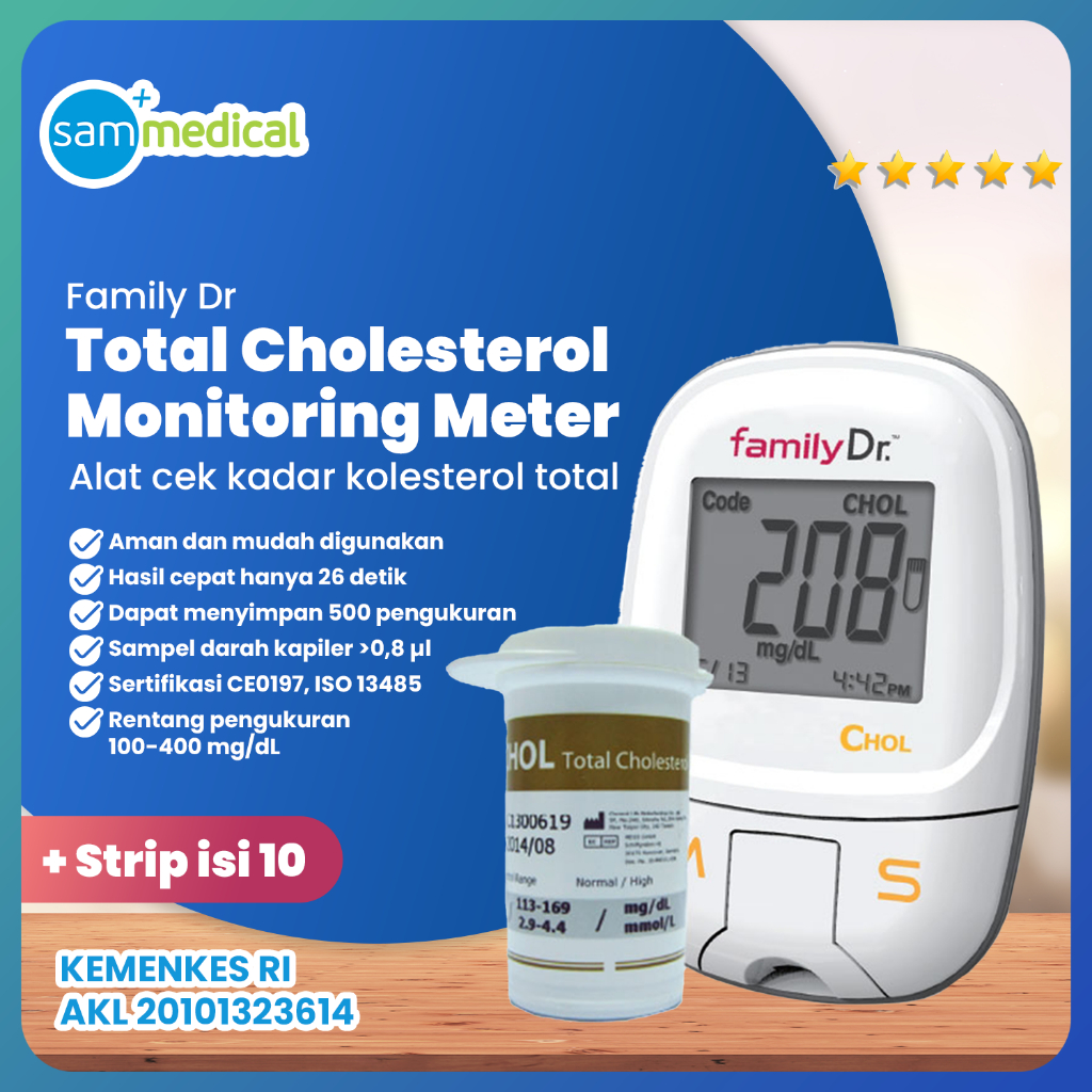 Jual Family Dr Cholesterol Meter KIT + Strip / Alat Cek Total ...